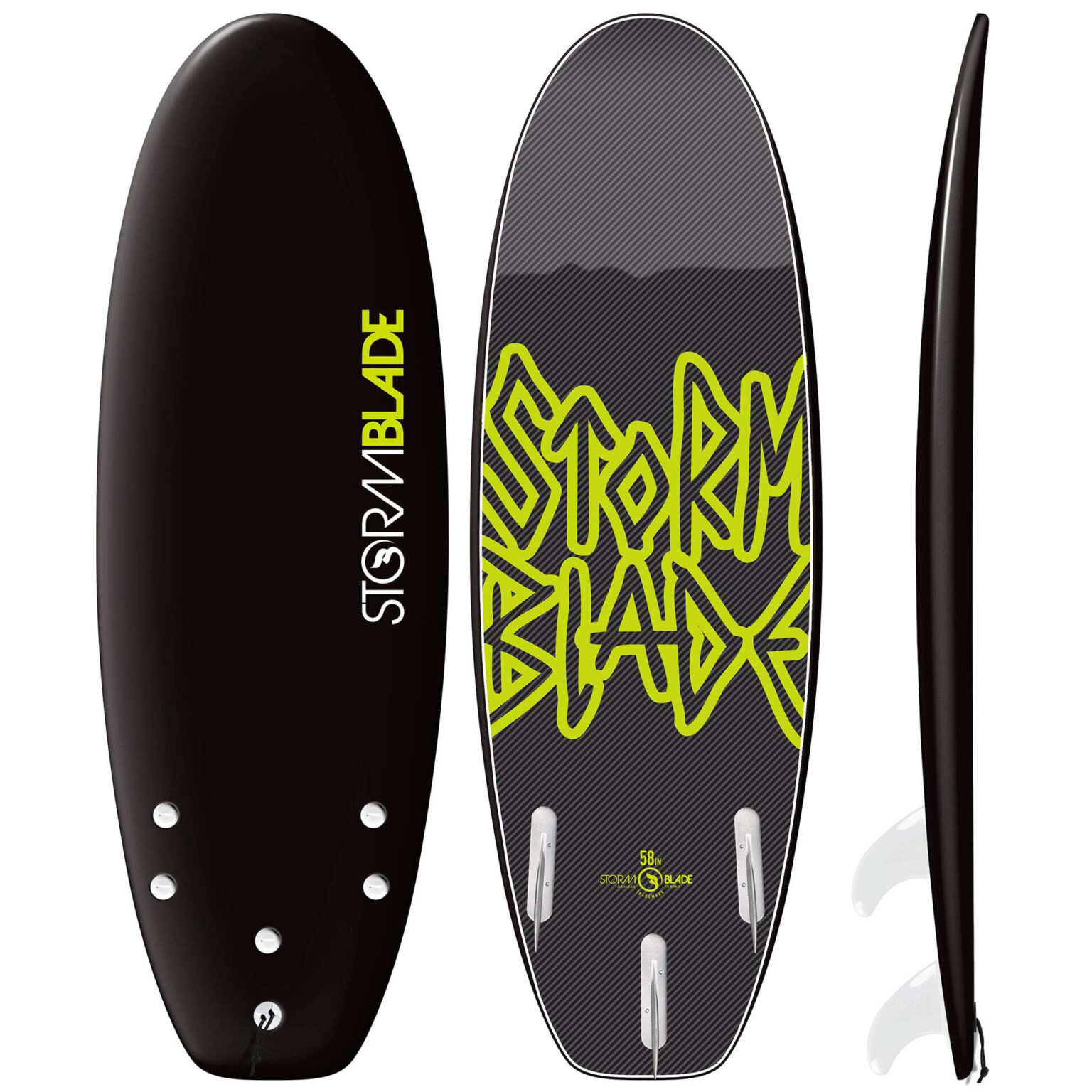 STORM BLADE 4ft10 MINI SURFBOARD – BLACK